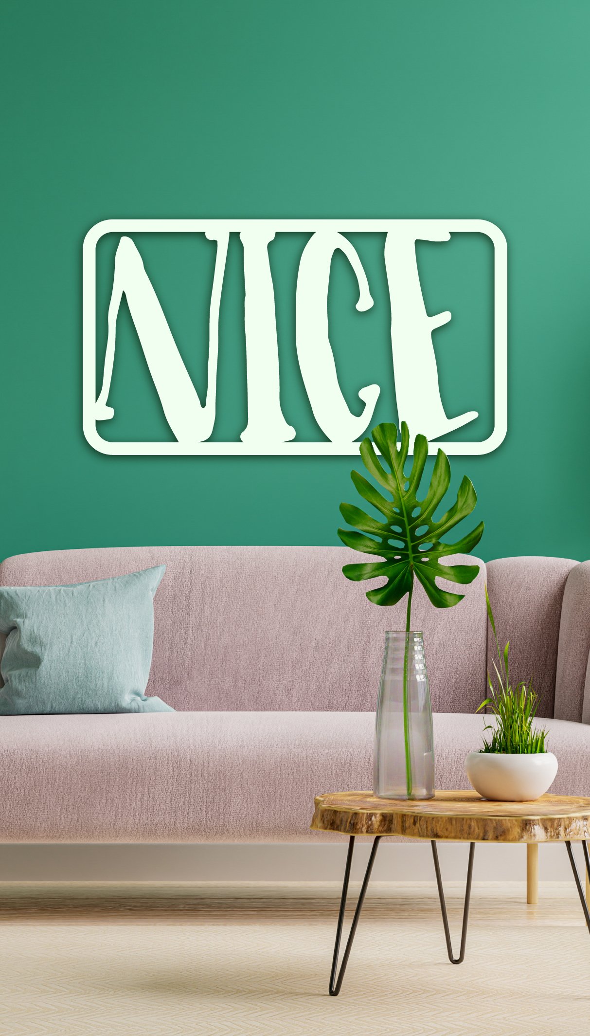 Nice - SVG Text Wall Decor Frame Interior Design