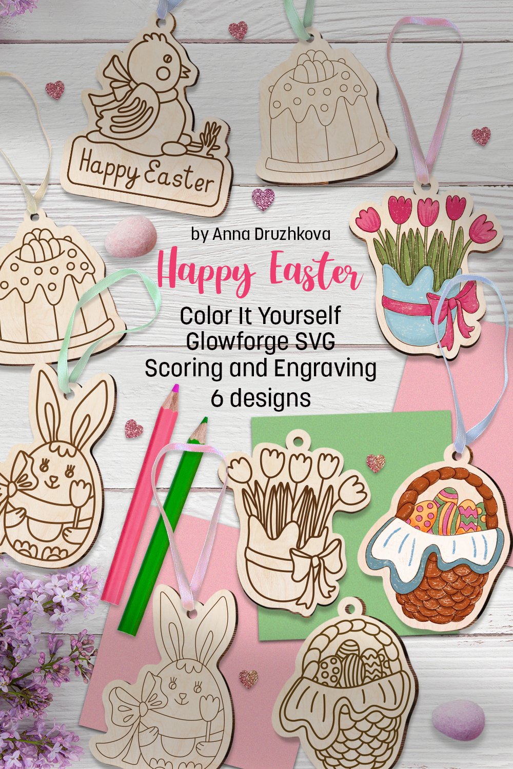 Easter Ornaments Glowforge SVG (1783104)
