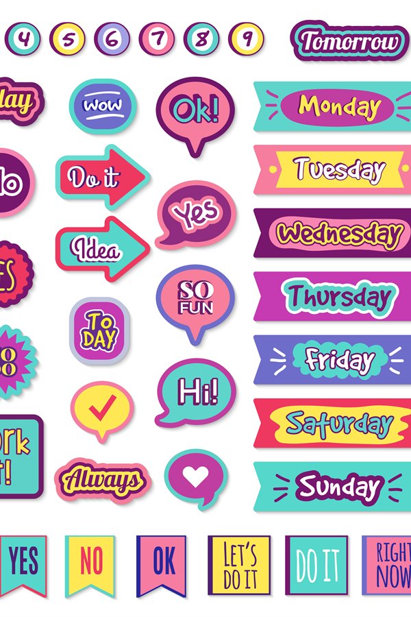 Notepad stickers. To do sticky for planner agenda status che