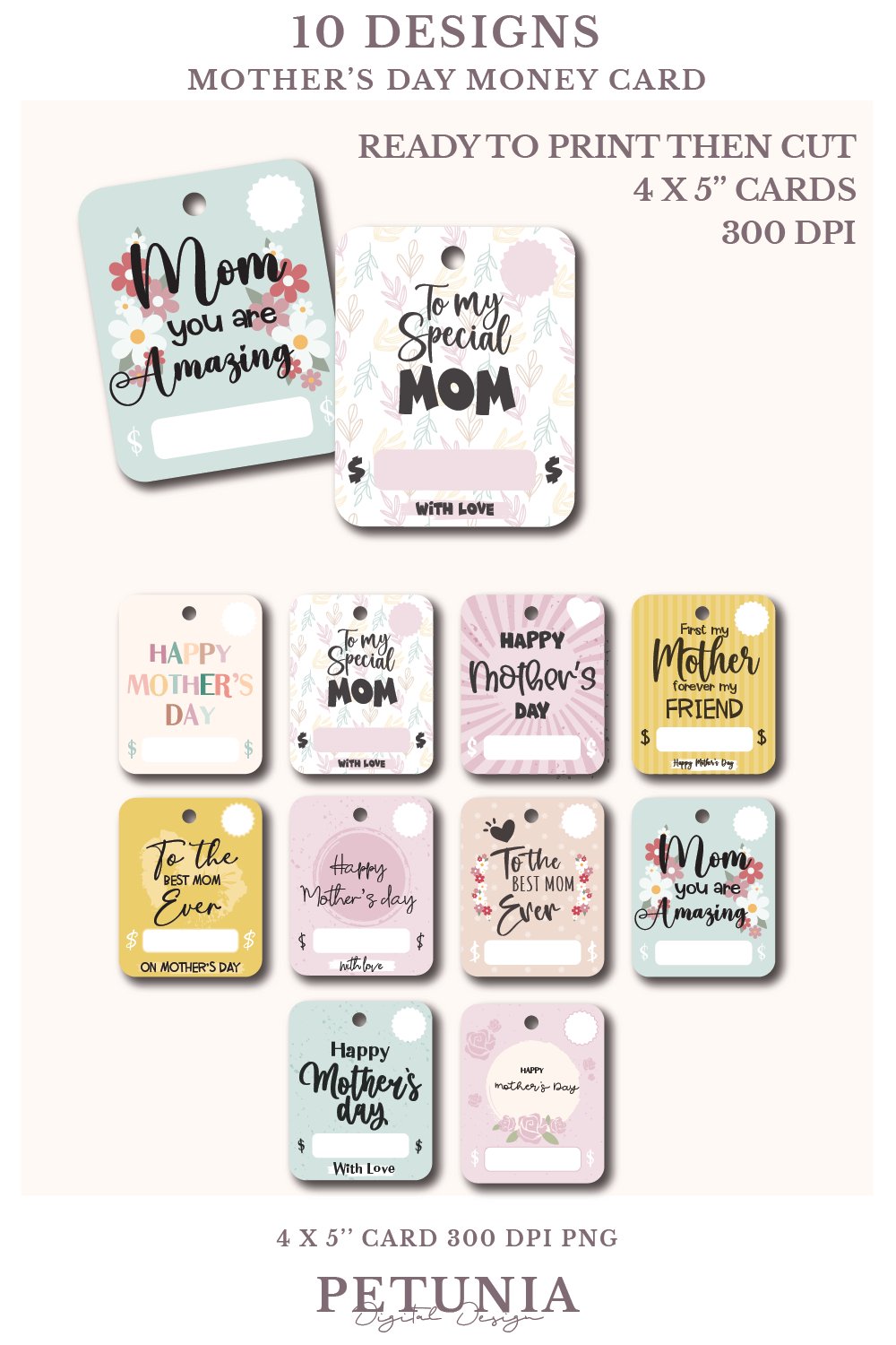 Mother's Day Money Card Bundle | Mother's Day Card