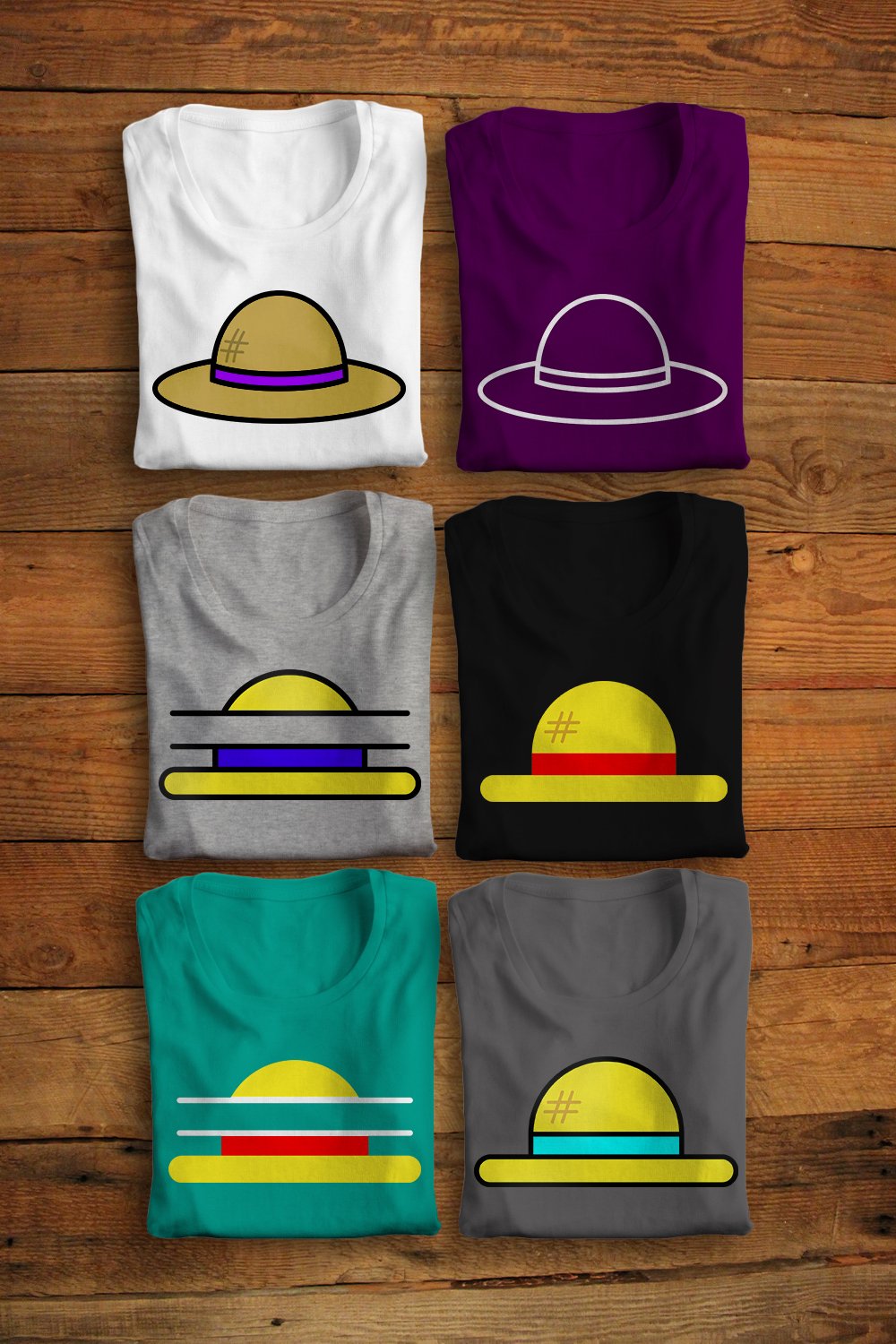 Cartoon Straw Hat SVG File Trio