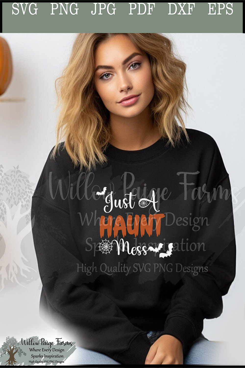 Halloween Funny SVG Design - Haunt Mess Cute Spooky png svg