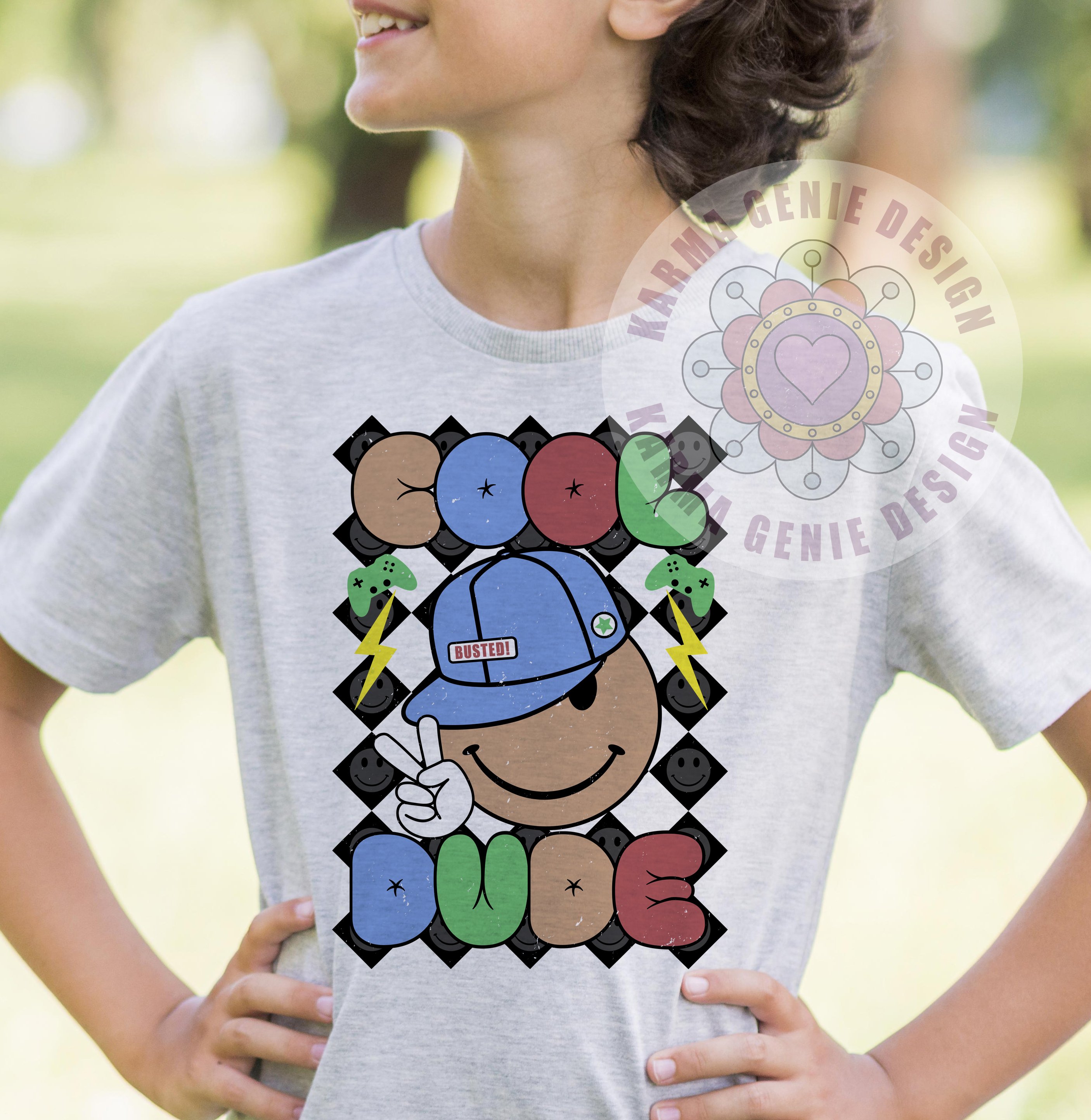 Cool Dude PNG - Boys T-Shirt Design - Boys Sublimation