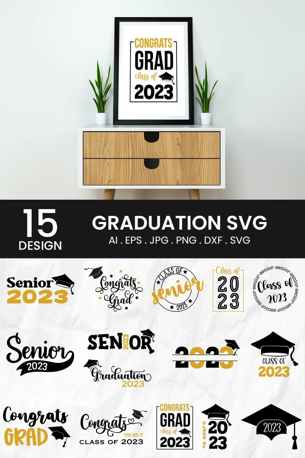 Graduation SVG Bundle with 15 Variations