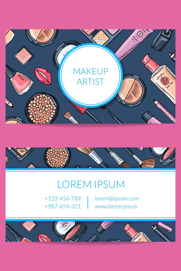 Vector business card template for beauty brand or (806674)