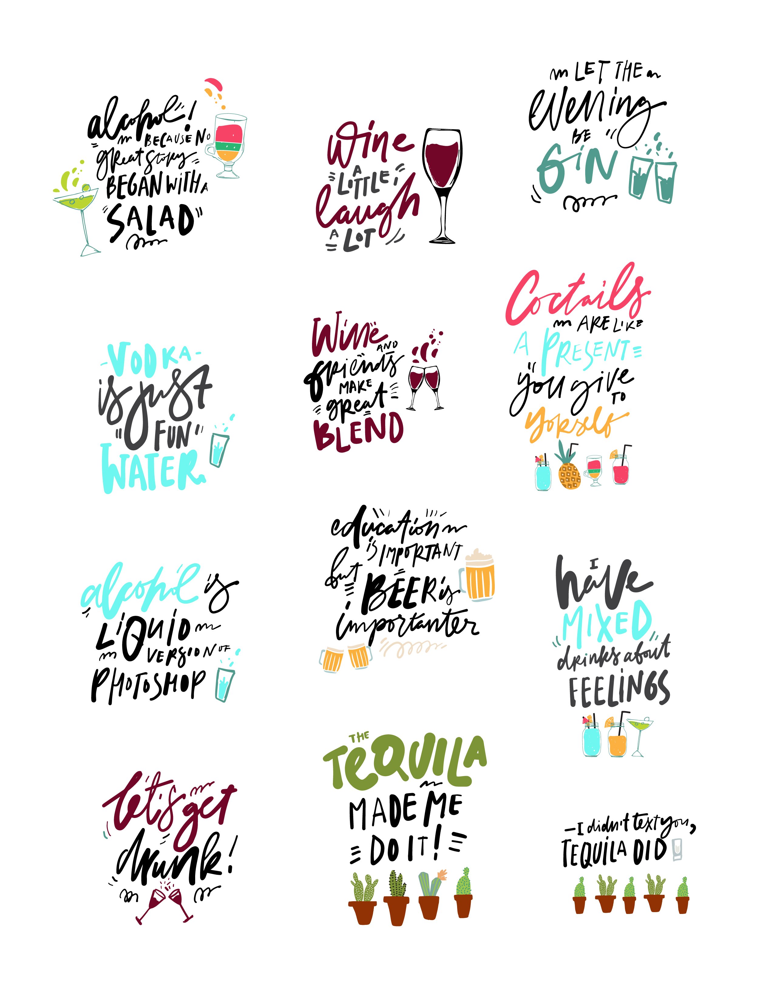 Alcohol stickers bundle (1548075)