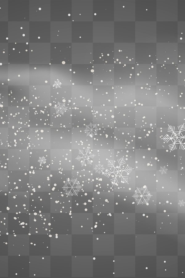 Snow cloud wind on transparent