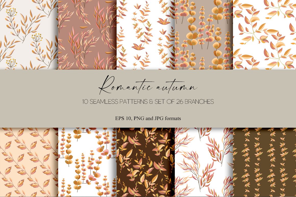 Romantic autumn patterns