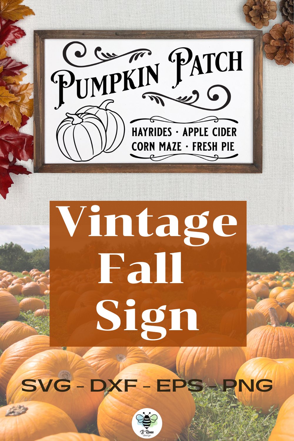 Pumpkin Patch Sign SVG | Vintage Fall Cut File