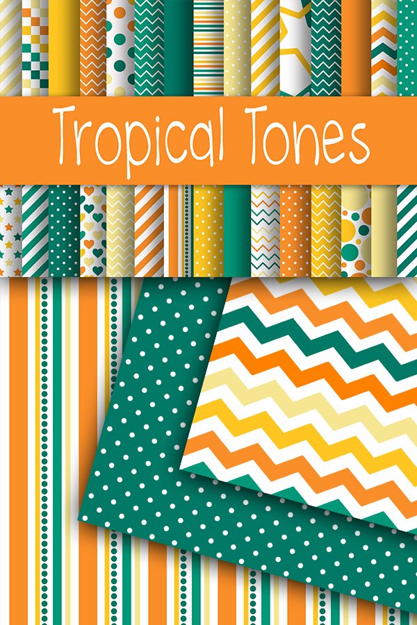 Tropical Tones Digital Paper (37575)