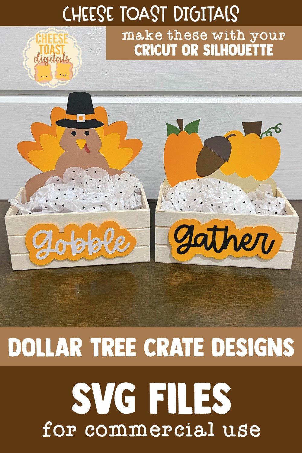 Fall Crate SVG Set | Thanksgiving Gift Box Insert
