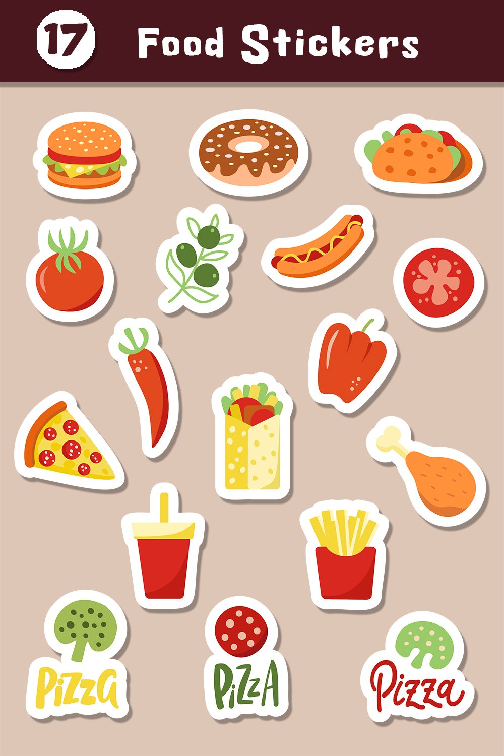 Fast Food Stickers