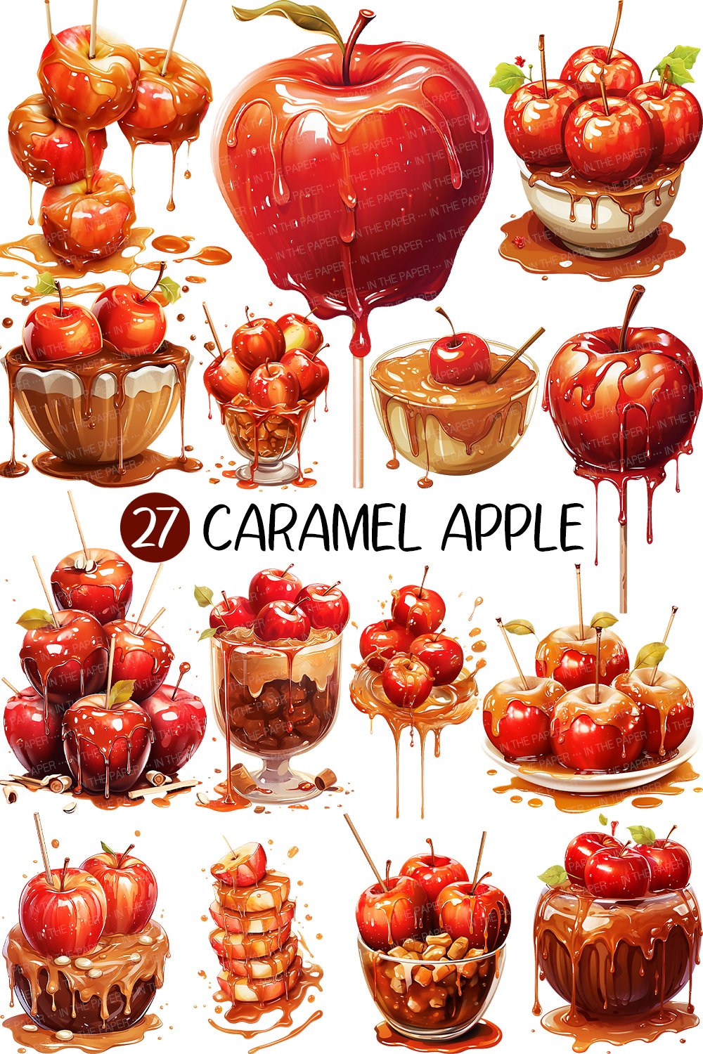 Caramel Apple PNG | Sweets Dessert Red Fruit Clip Art Candy