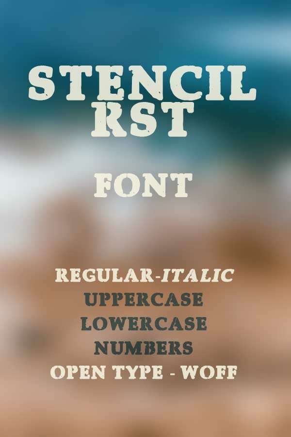 Stencil RST Font | Open Type-Wof