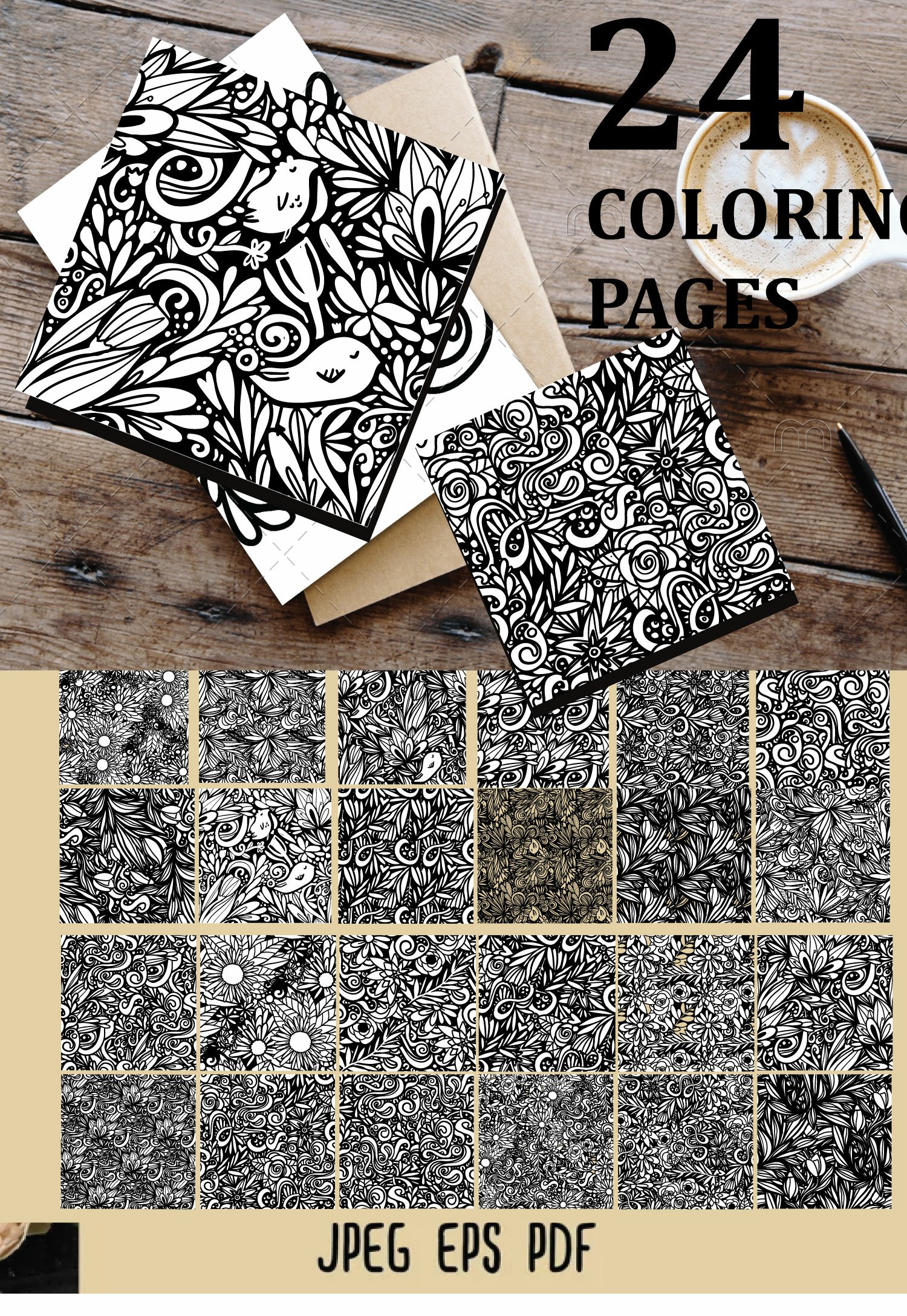 Coloring book, 24 pages