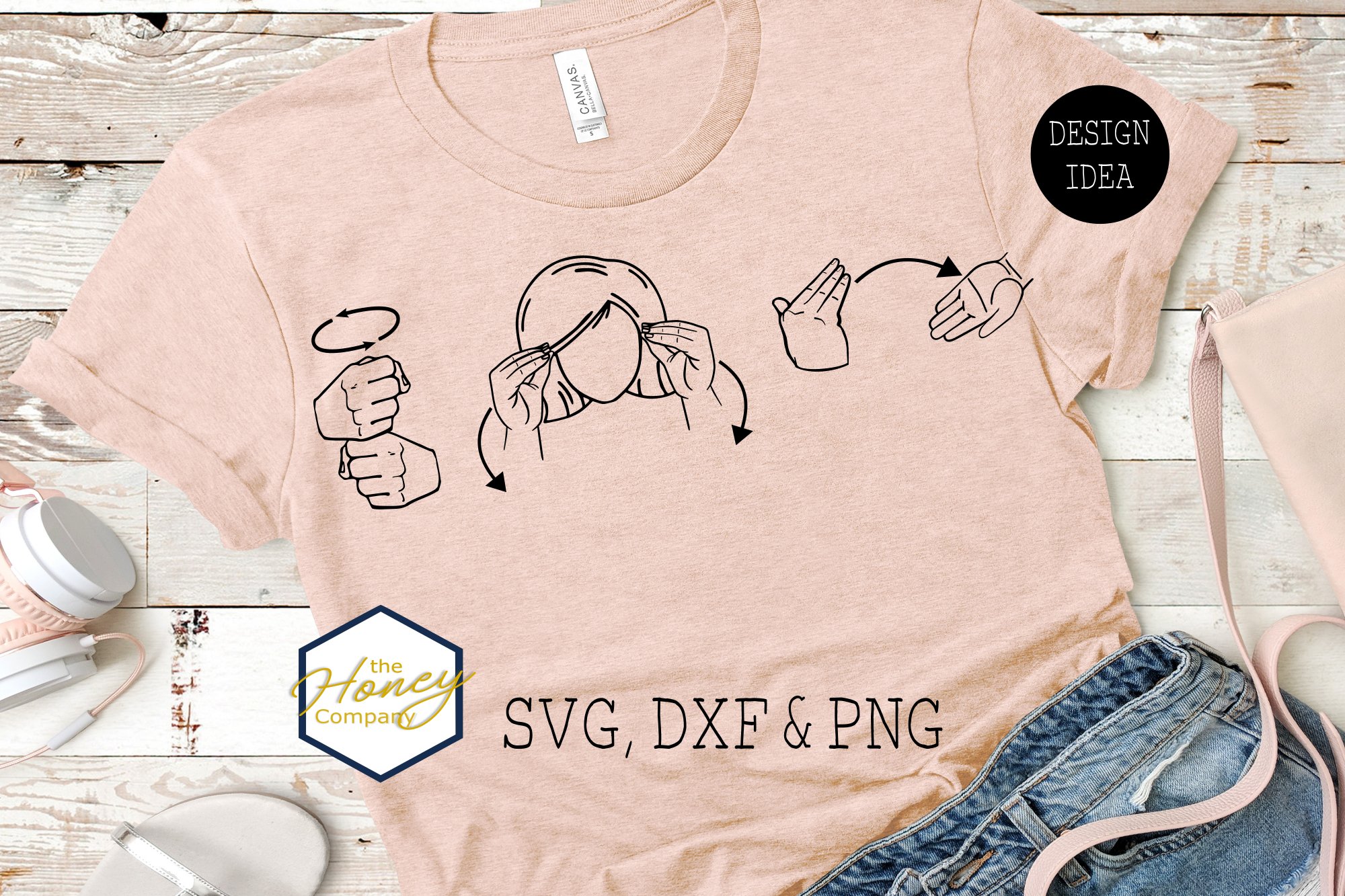 Sign Coffee Teach Repeat ASL SVG PNG DXF Cutting File