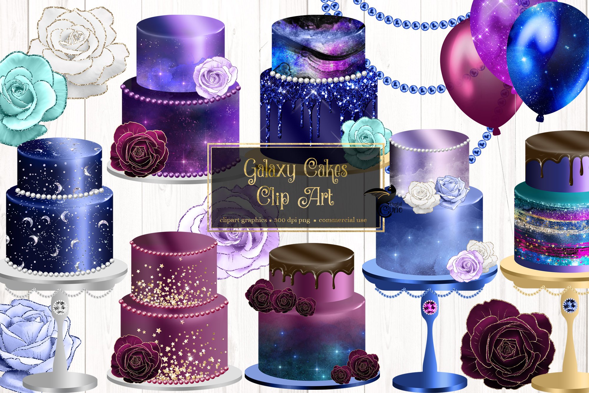 Galaxy Cakes Clipart