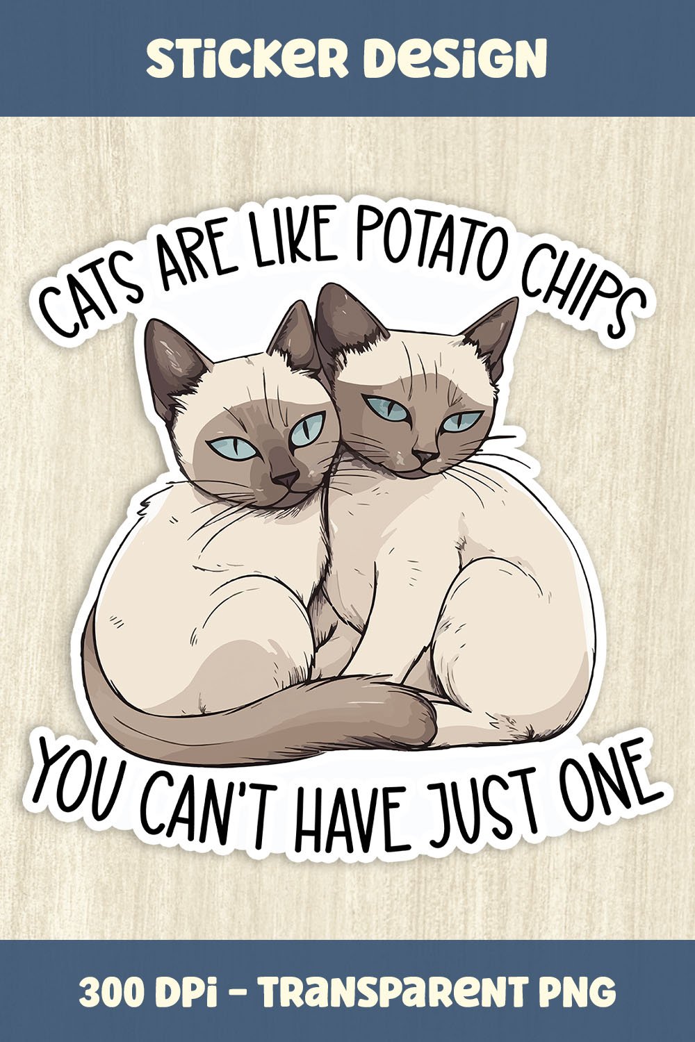 Cat sticker design, transparent PNG