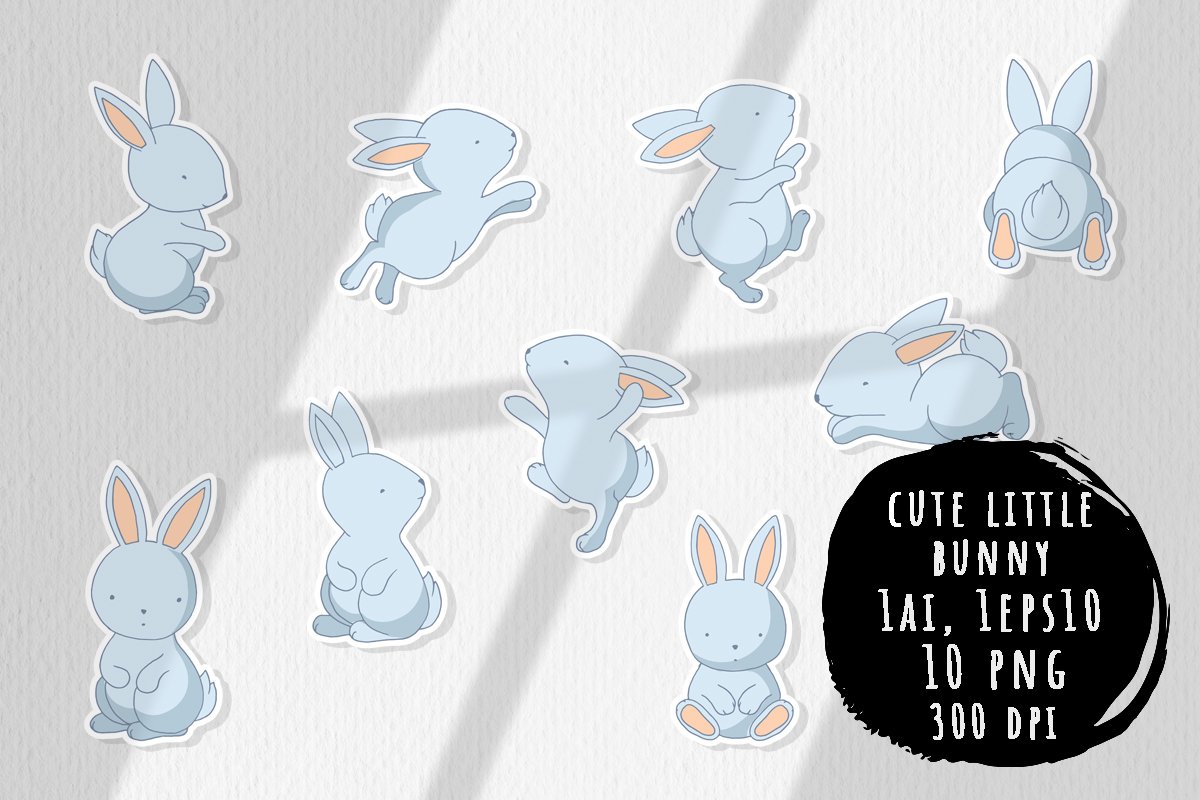Baby bunny baby stickers