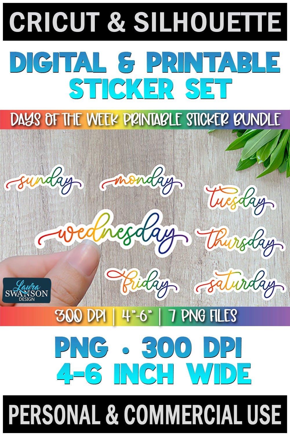 Days of the Week Sticker Bundle Volume 3 | Sticker Set