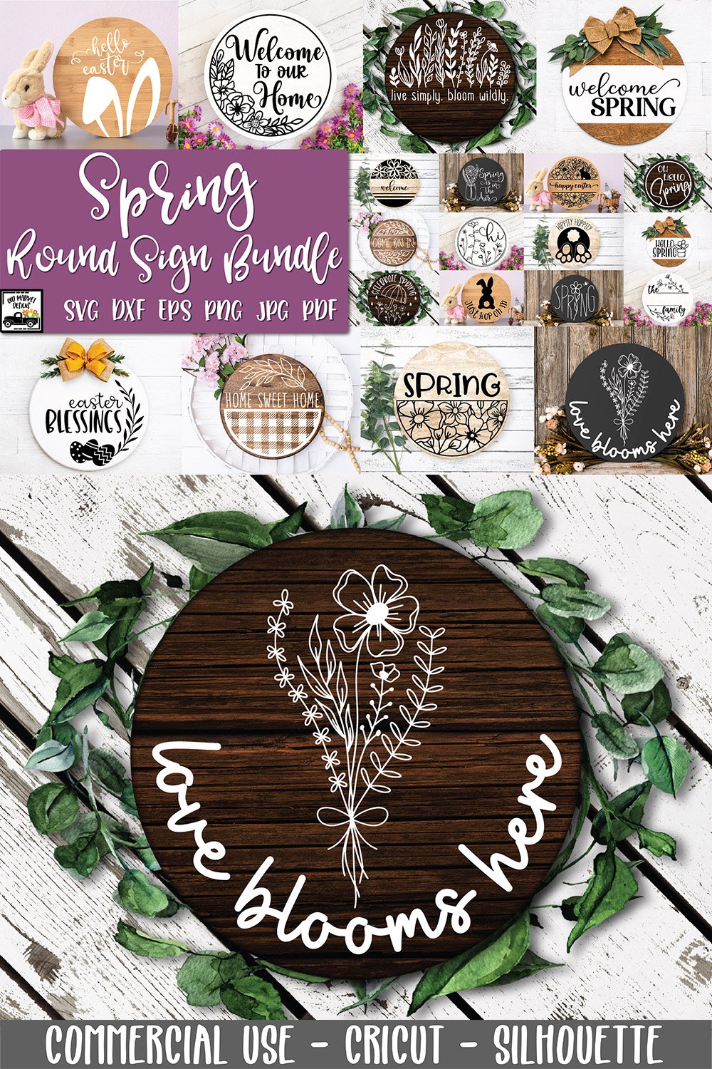 Spring Round Sign SVG Bundle