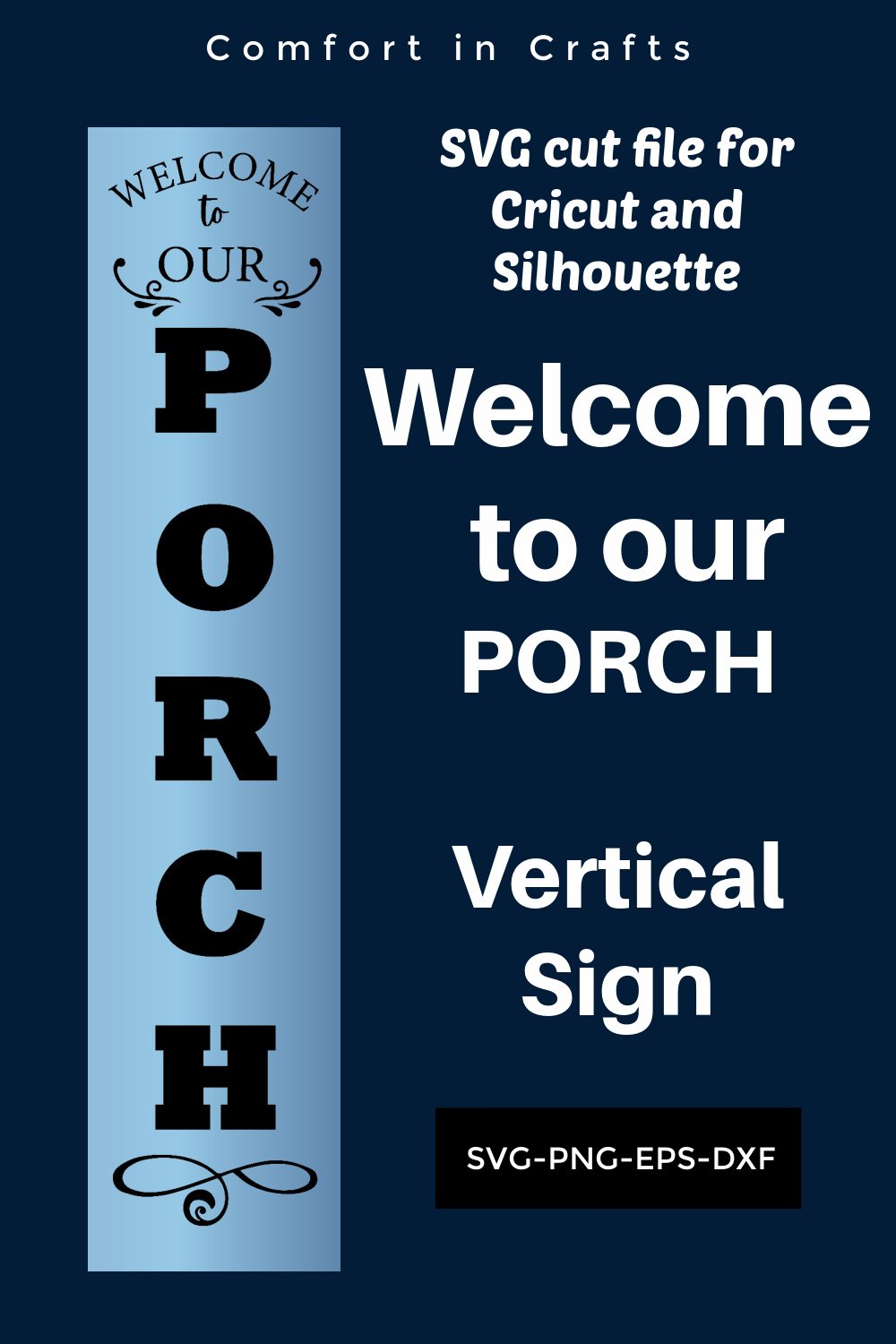 Welcome to Our Porch Vertical Sign SVG (1289461)