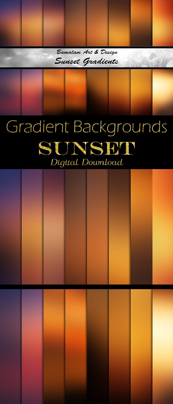 Sunset Gradient Backgrounds