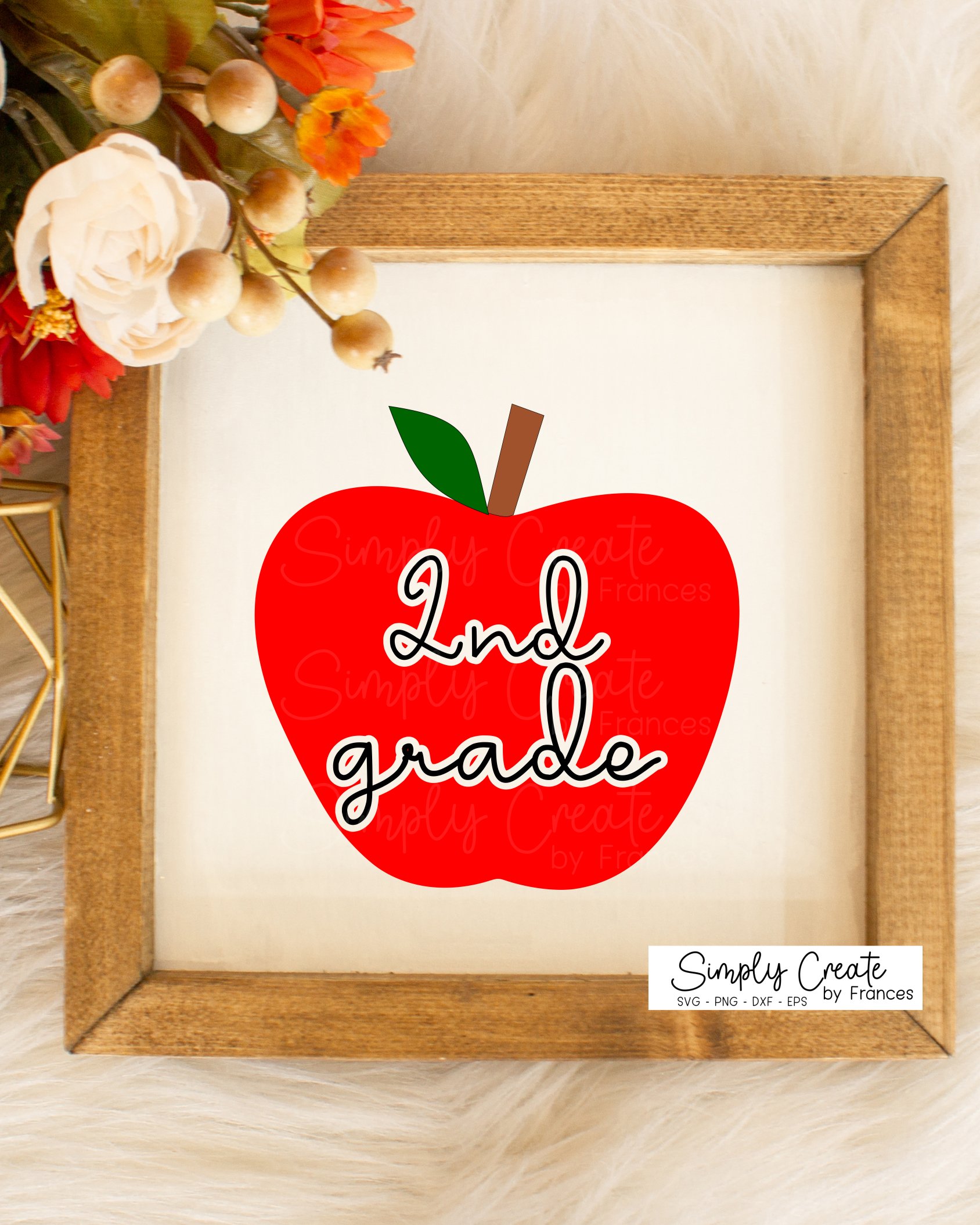 Second Grade Apple SVG | School