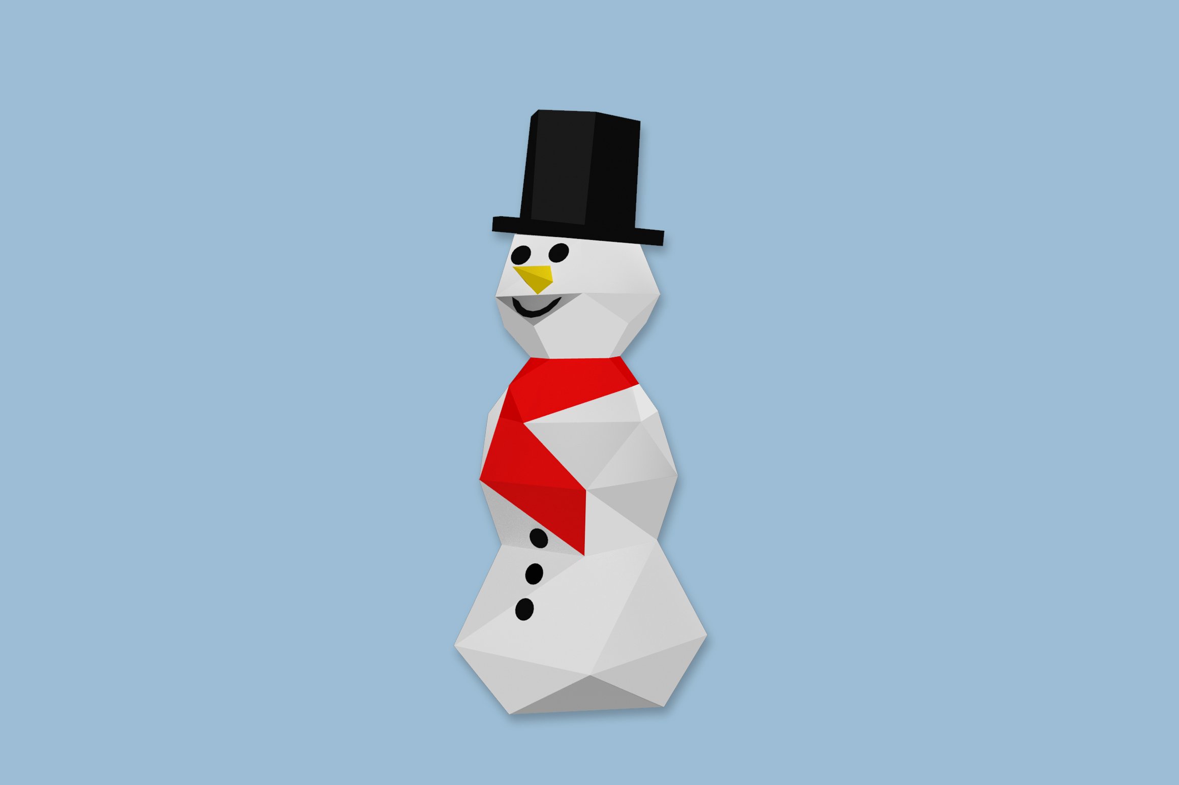 DIY Christmas Snowman - 3d papercraft (1054709)
