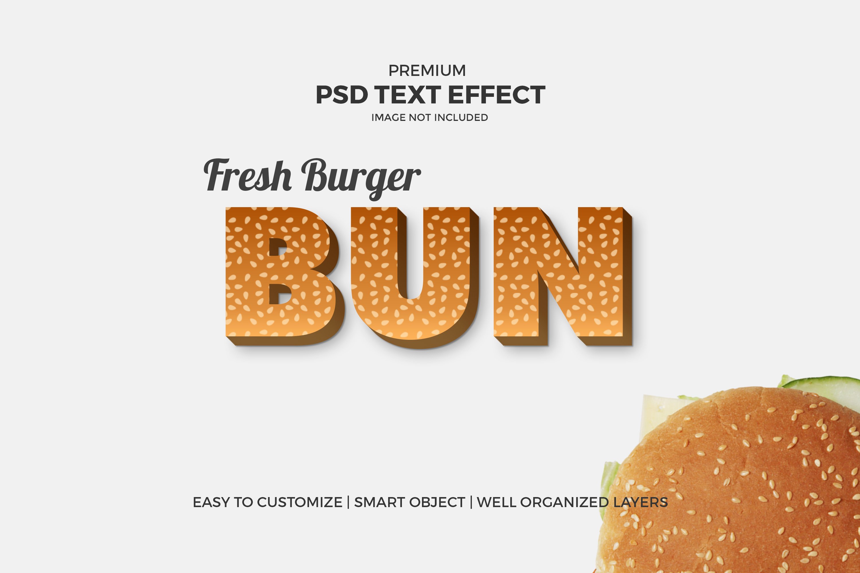 Burger Bun Style Text Efect