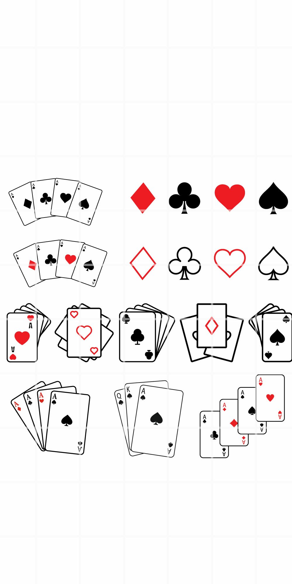Casino SVG. Playing cards png. Poker cut file, cricut.
