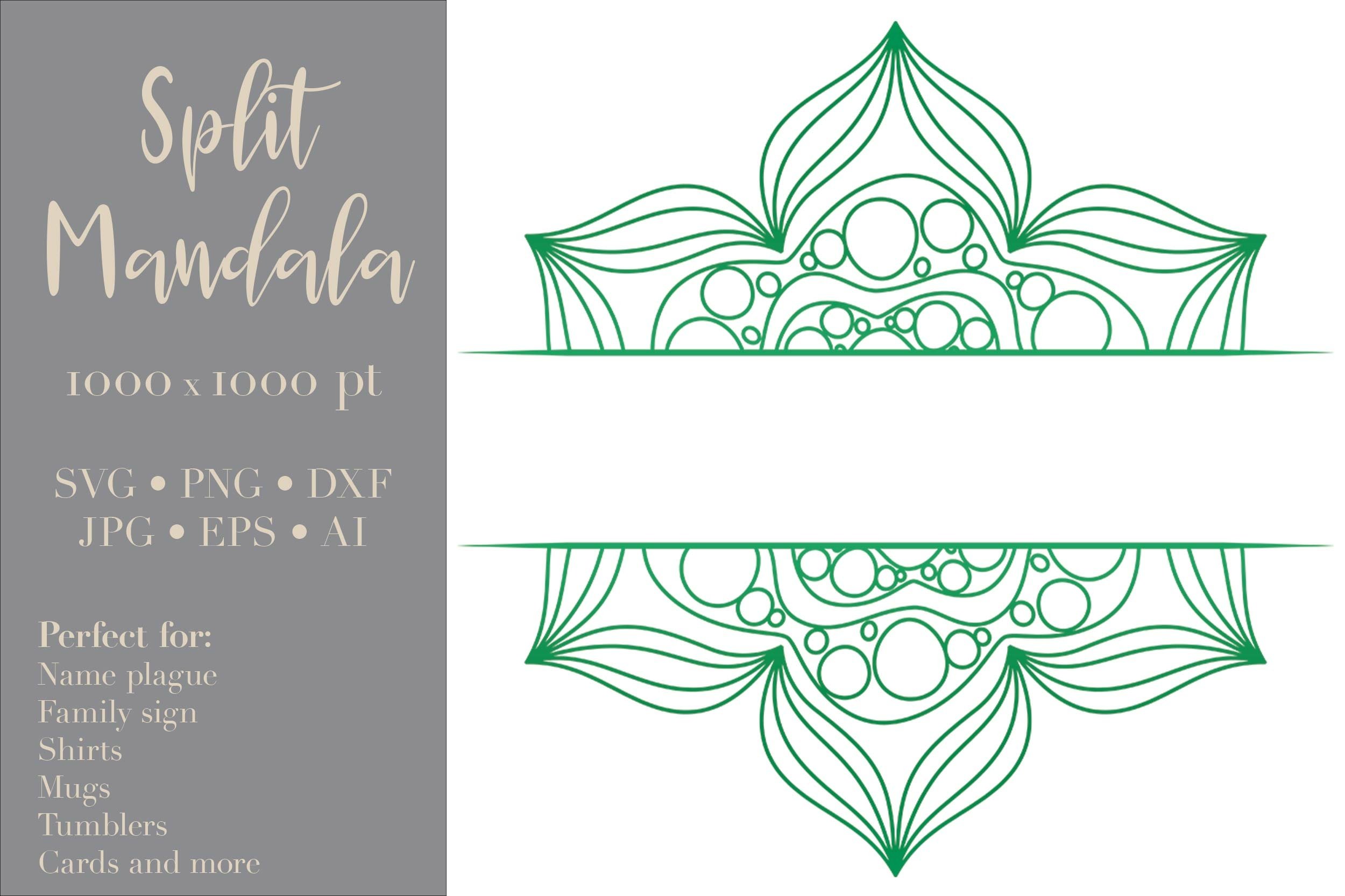 Mandalas SVG Bundle with Split Mandala Full-Half (1223398)