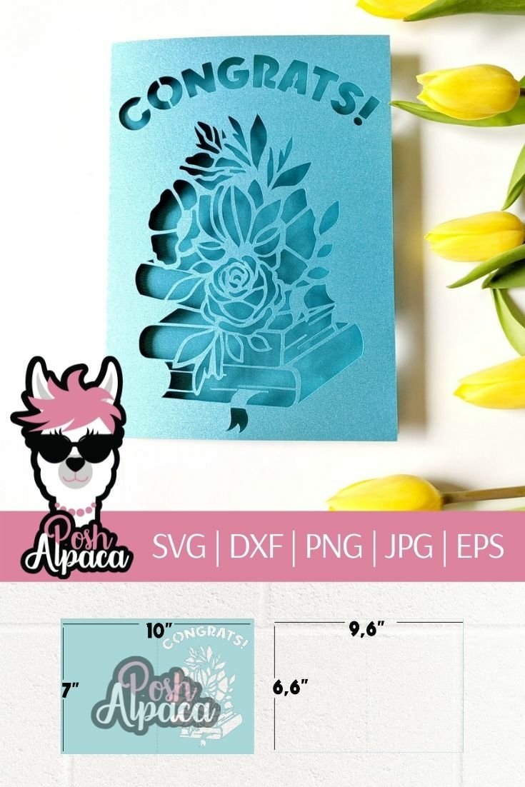 Congrats card SVG, congrats grad svg, graduation card svg