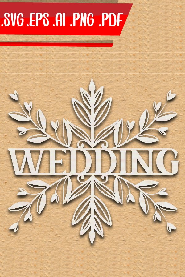 Wedding Papercut - svg, eps, ai, png, pdf