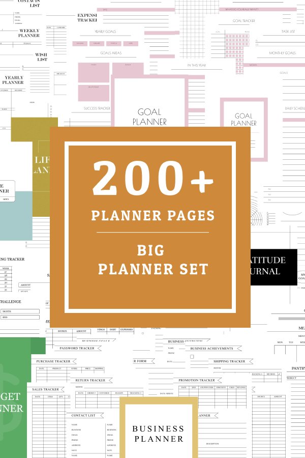 234 Planner Pages A4 Size | Ultimate Planner Template Bundle