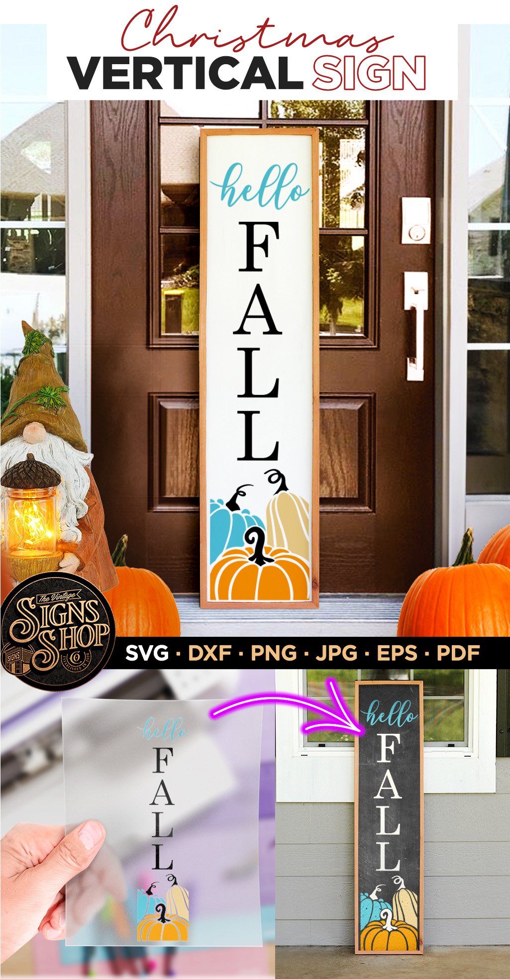 Fall and Autumn SVG Vertical Signs