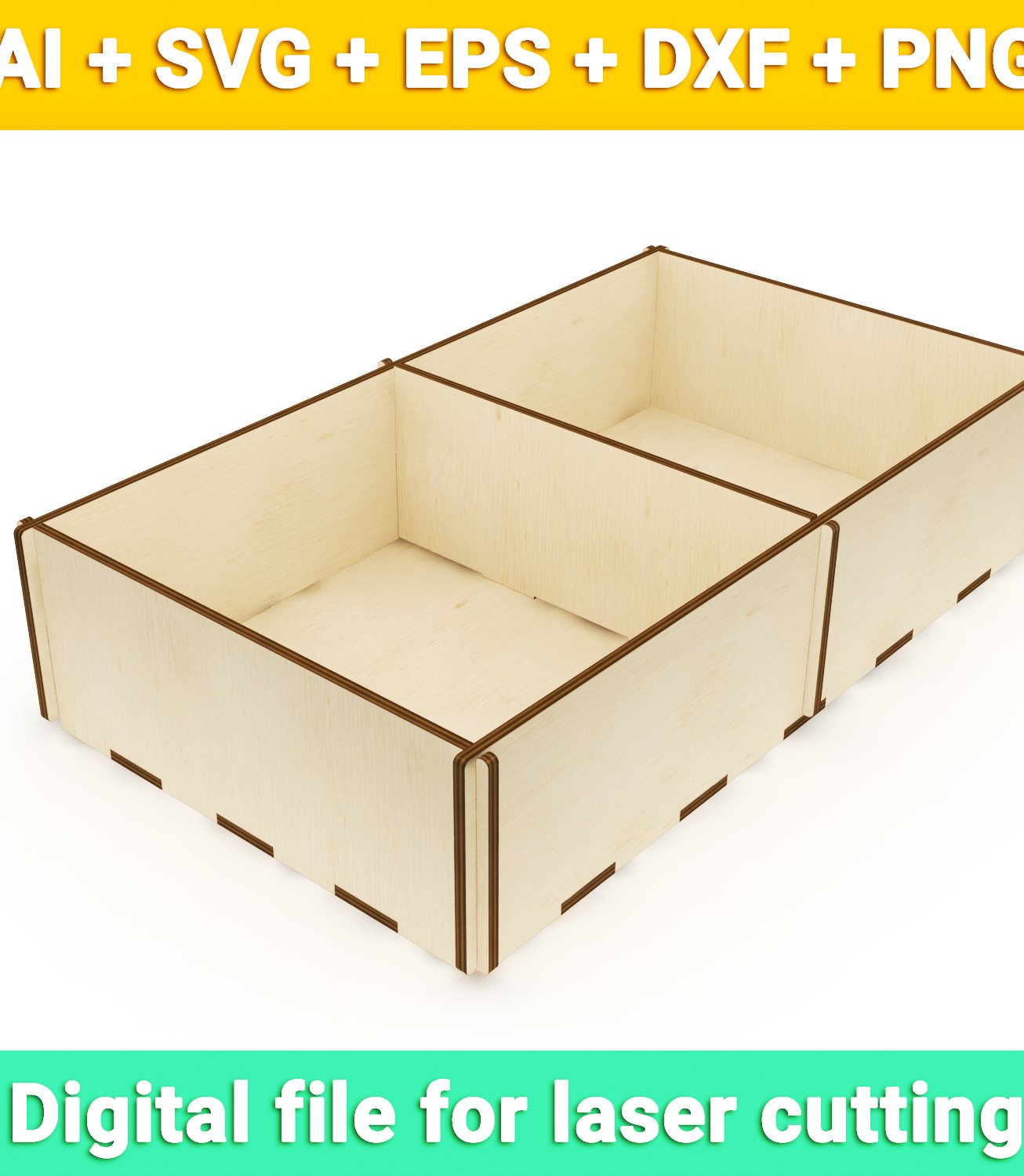 Simple double box vector for CNC svg vector file