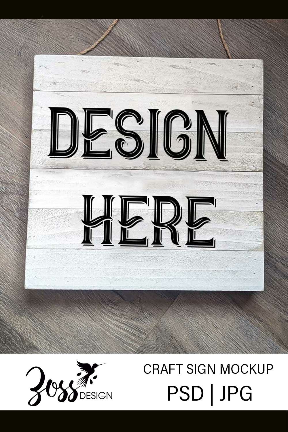 White Rustic Sign on wood background to use for a mockup