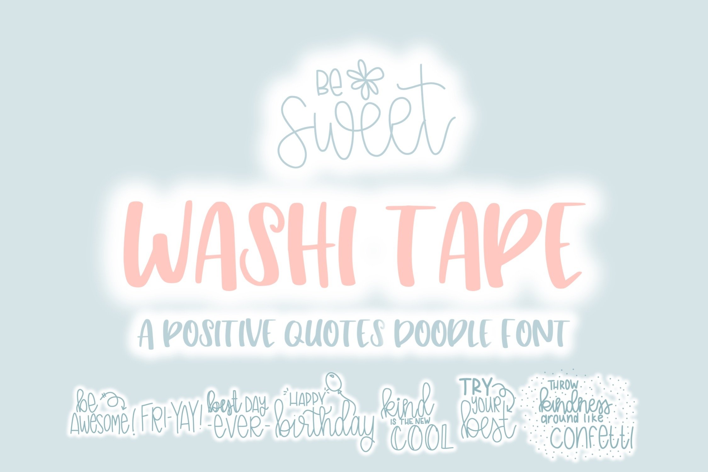 Washi Tape Doodle Font | Doodle Font