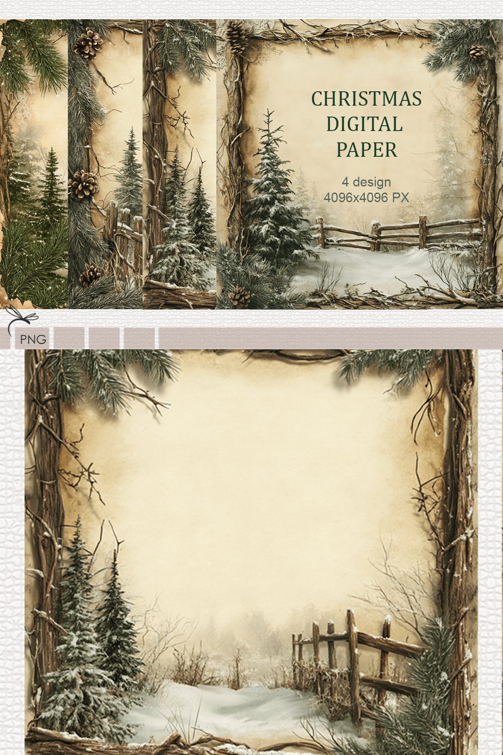 Christmas digital paper, Christmas background (4922863)