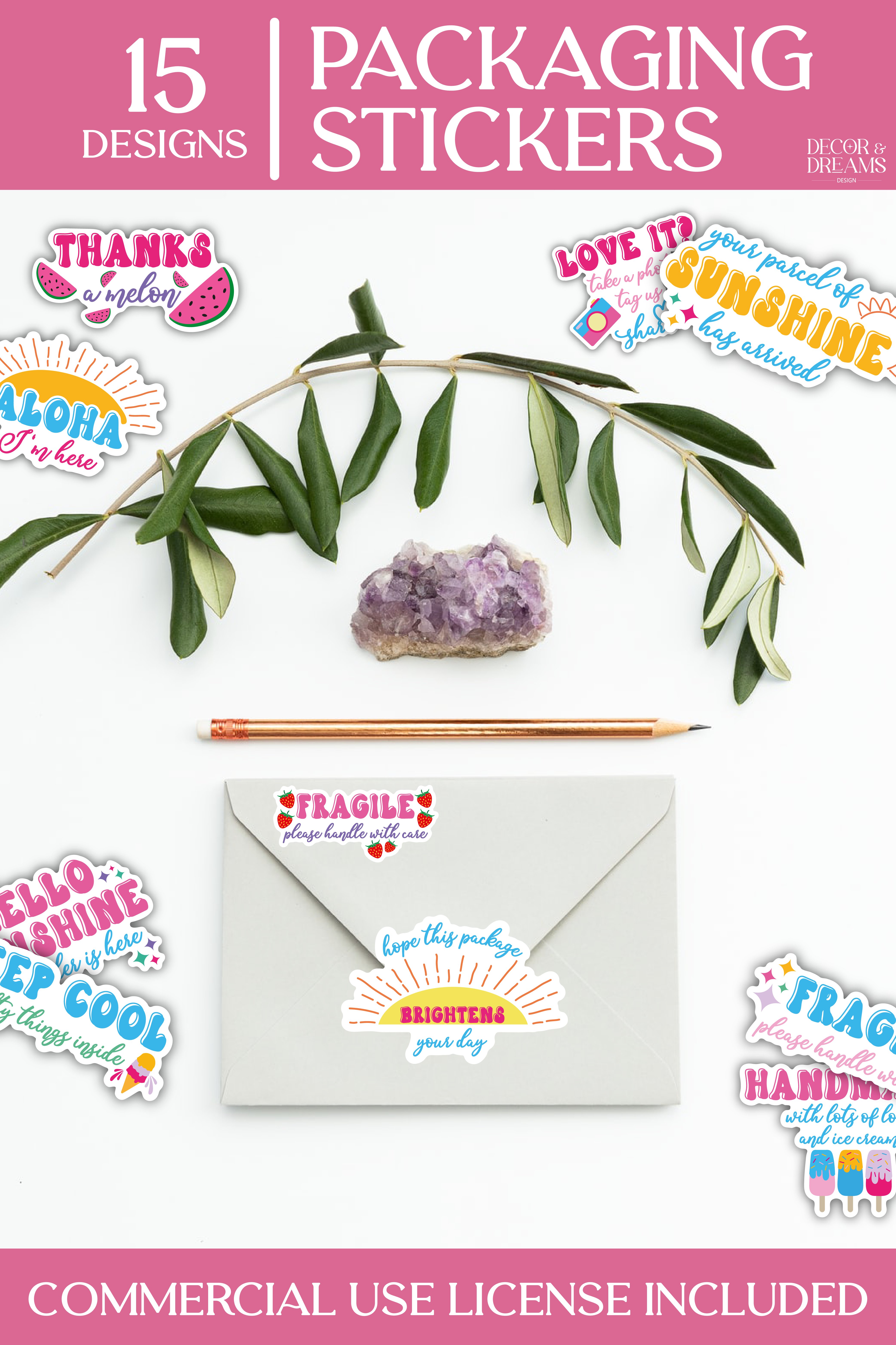 Packaging Sticker Bundle | Summer Packaging Stickers