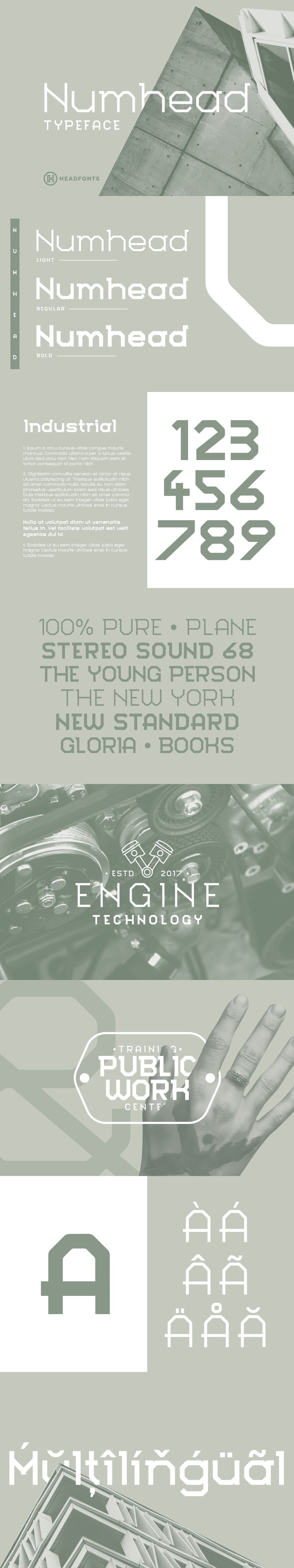 Numhead Typeface | Font