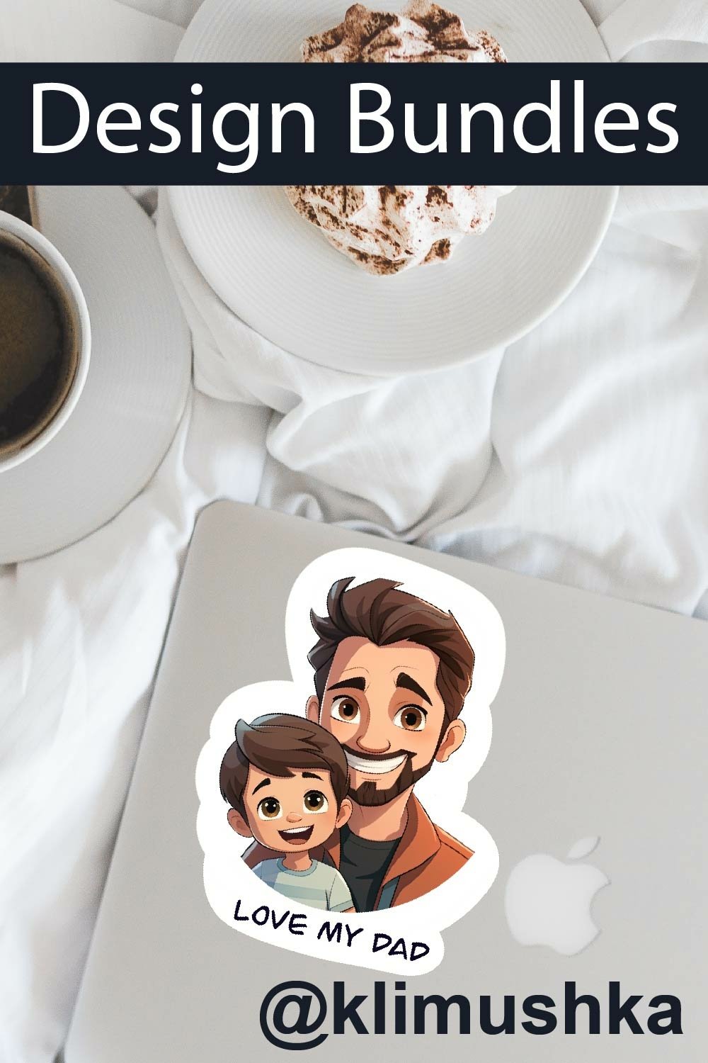 Love my dad sticker | Father's Day sticker sheet PNG