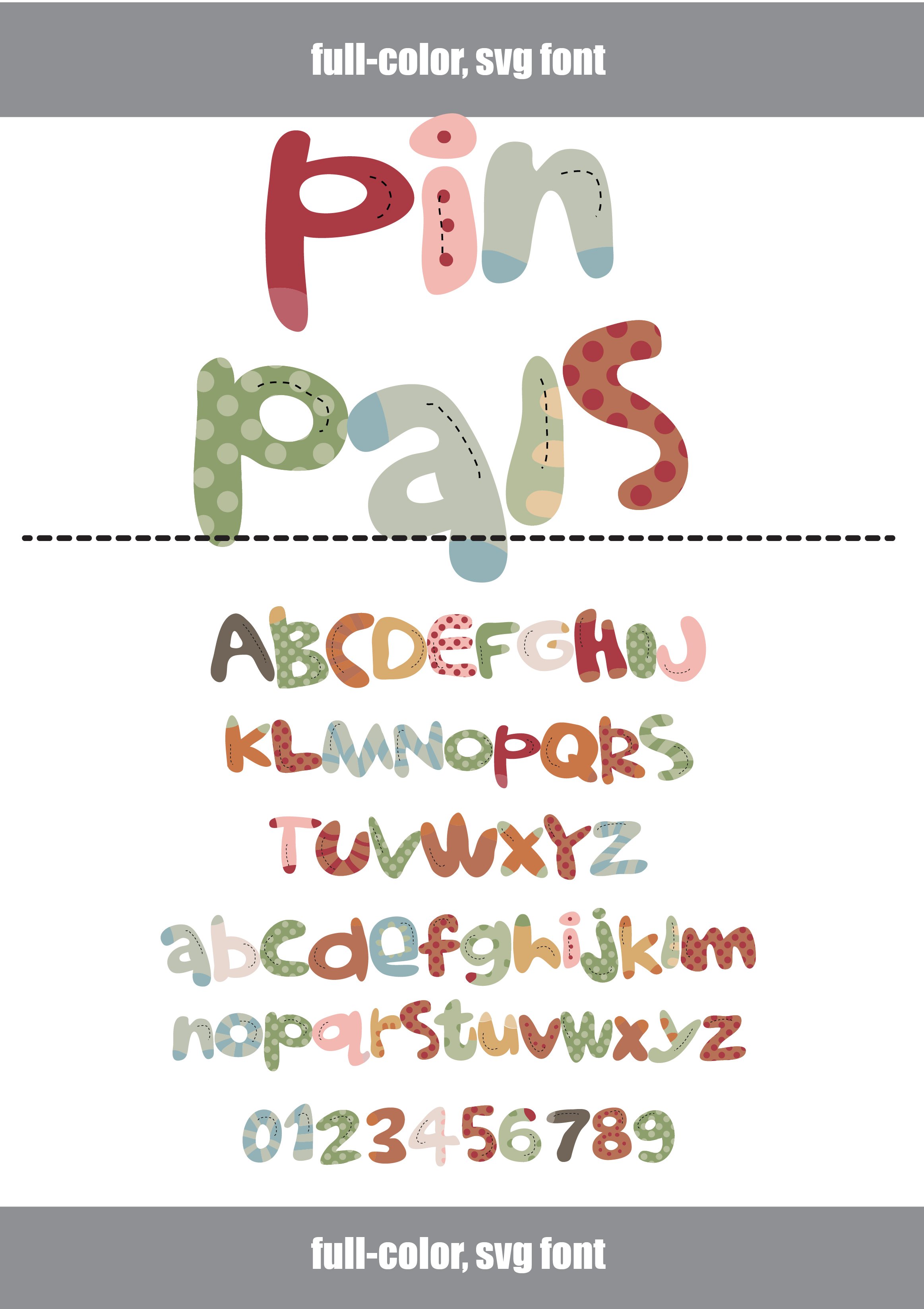 Autumn Themed Full Color SVG Font