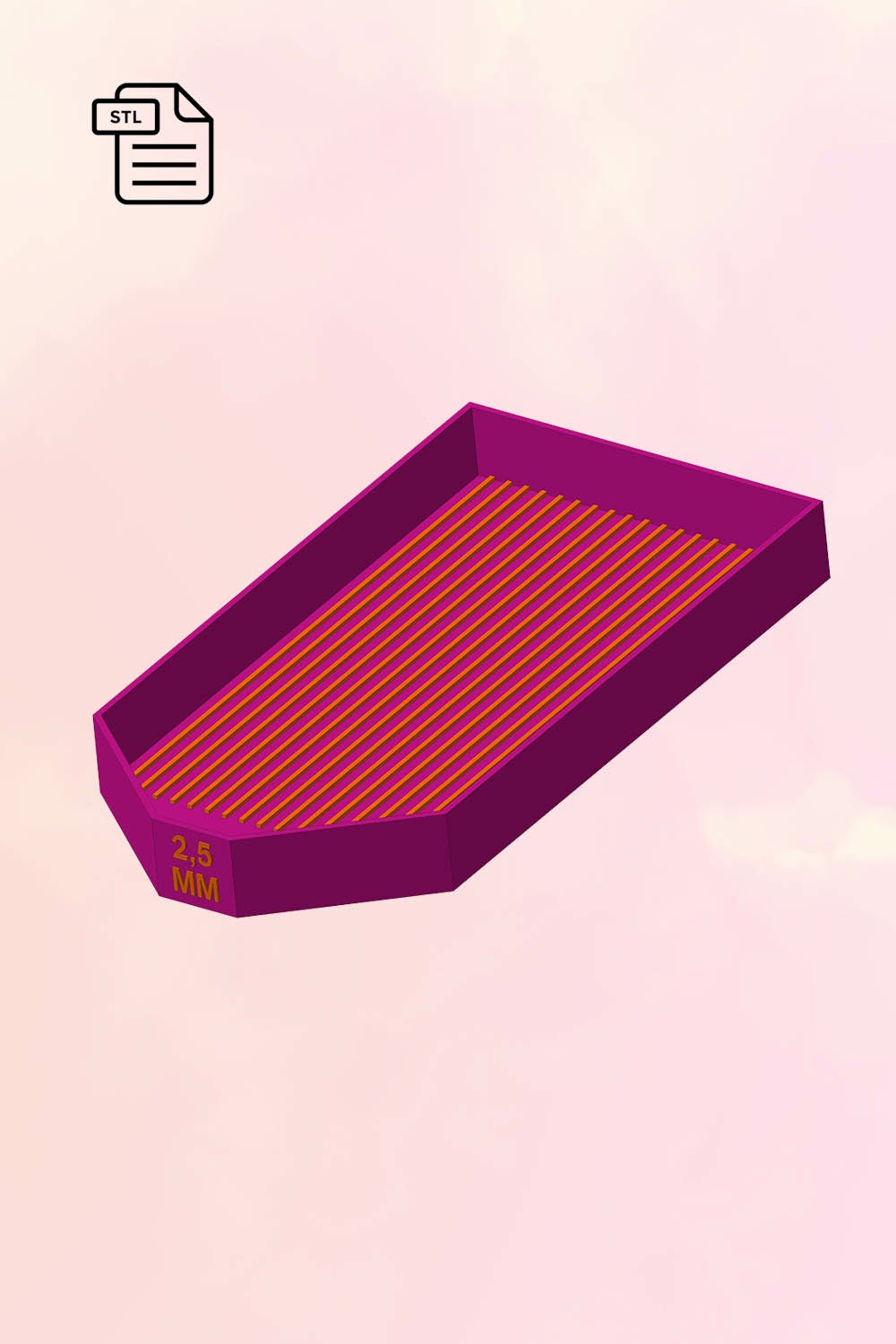 Rhinestone Sorting Tray 2,5mm, Stl File for 3d printing