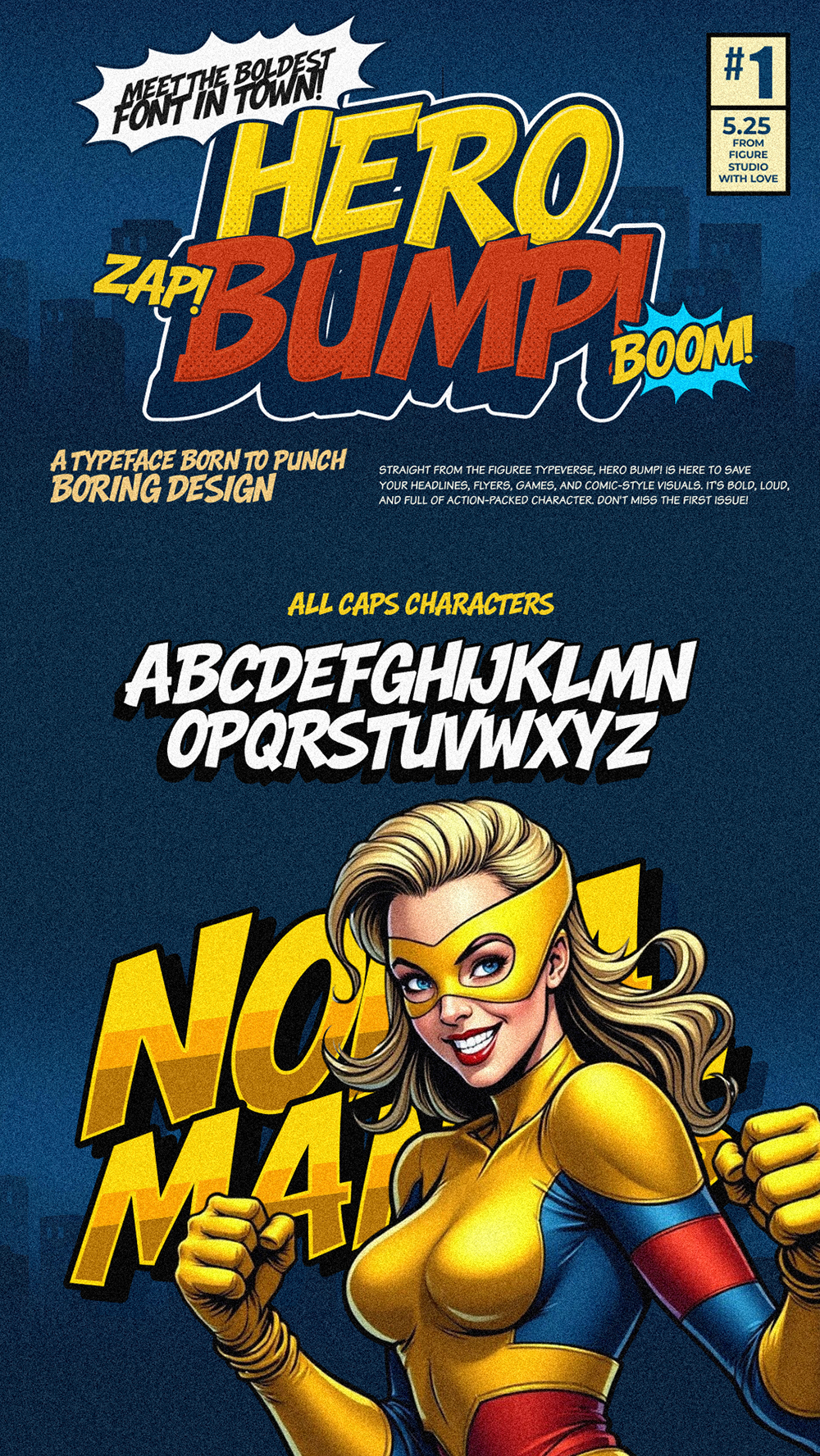 Hero Bump - Comic Display Font