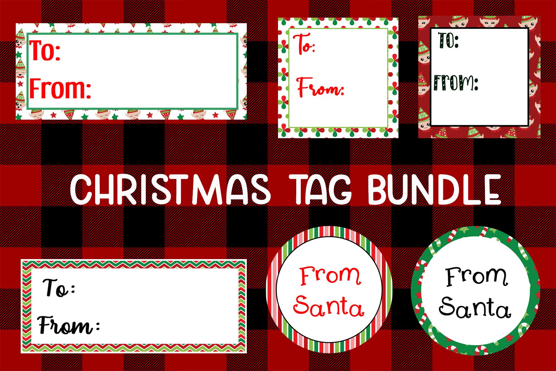 Printable Christmas Gift Tag Bundle (1015305)