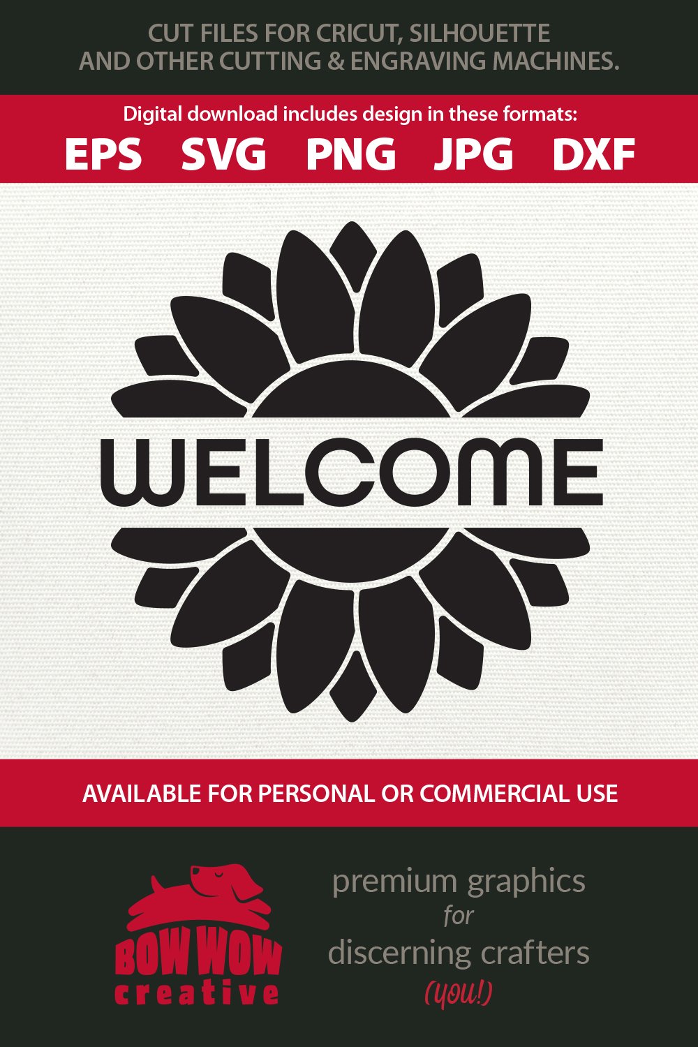 Sunflower Welcome Sign - Round Farmhouse Sign