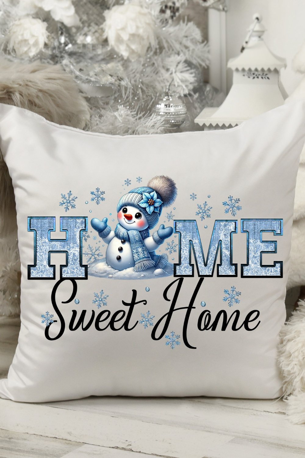 Home Sweet Home, Winter Snowman, Sublimation PNG Design