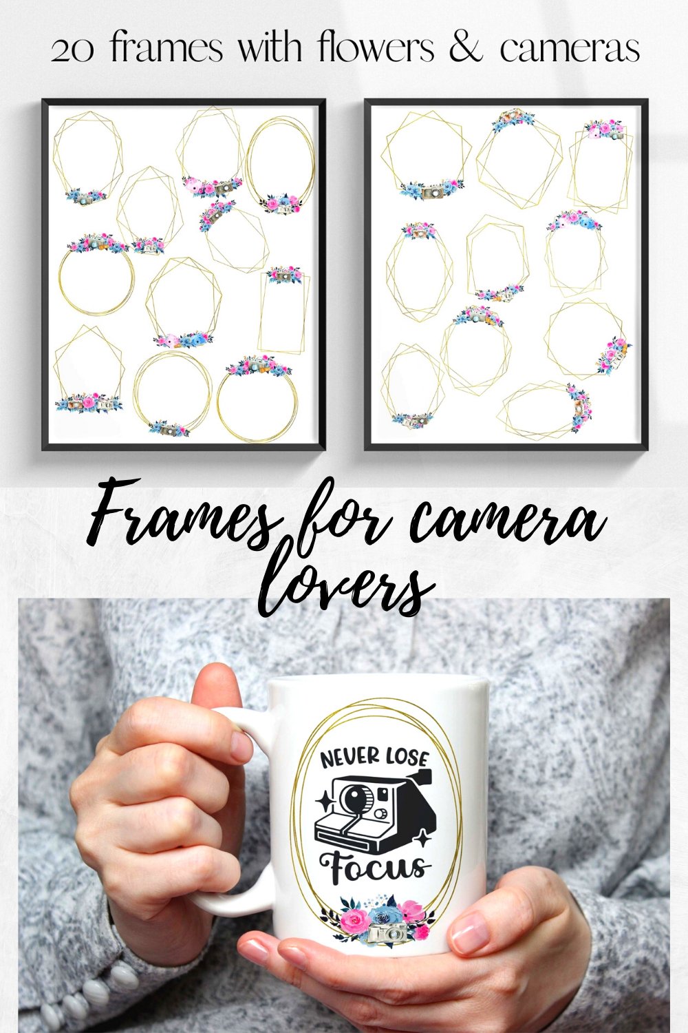 Frames with Vintage Flowers and Cameras (2514903)